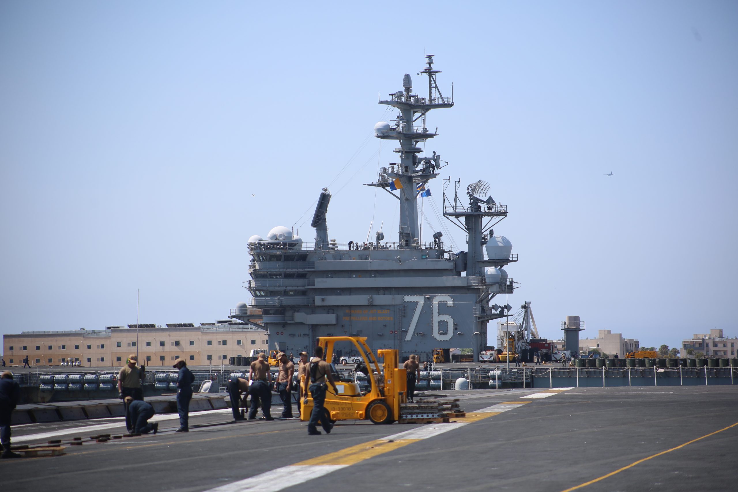 Aircraft carriers perform hull swap at Naval Air Station North Island ...