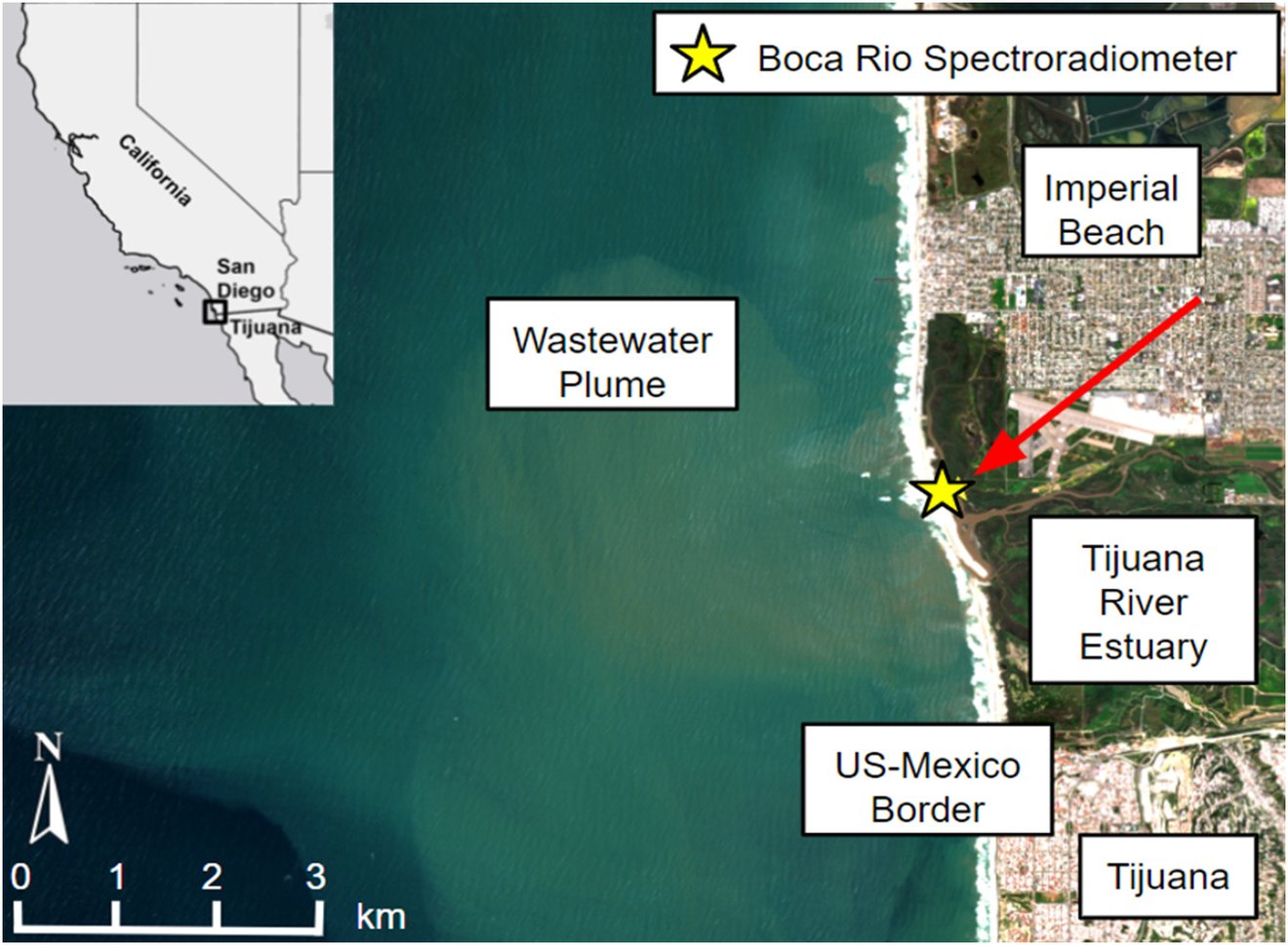 NASA technology observes Tijuana sewage pollution entering the Pacific ...